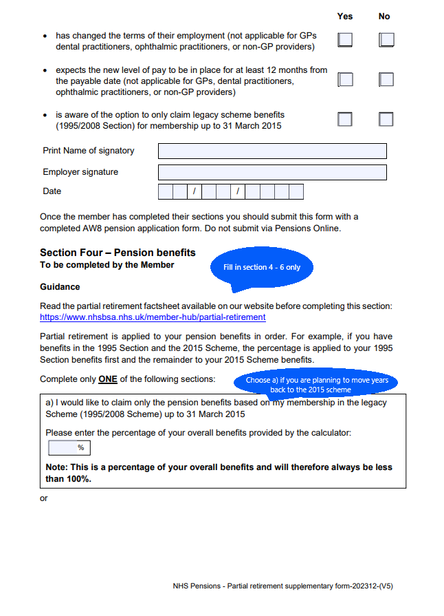 The Partial Retirement Supplementary Form - South Warwickshire ...